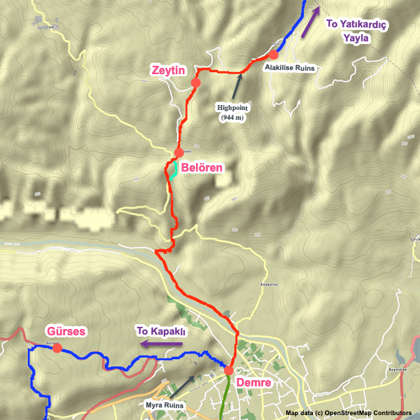 Kapaklı – Demre (via Gurses) [41] – Trekopedia